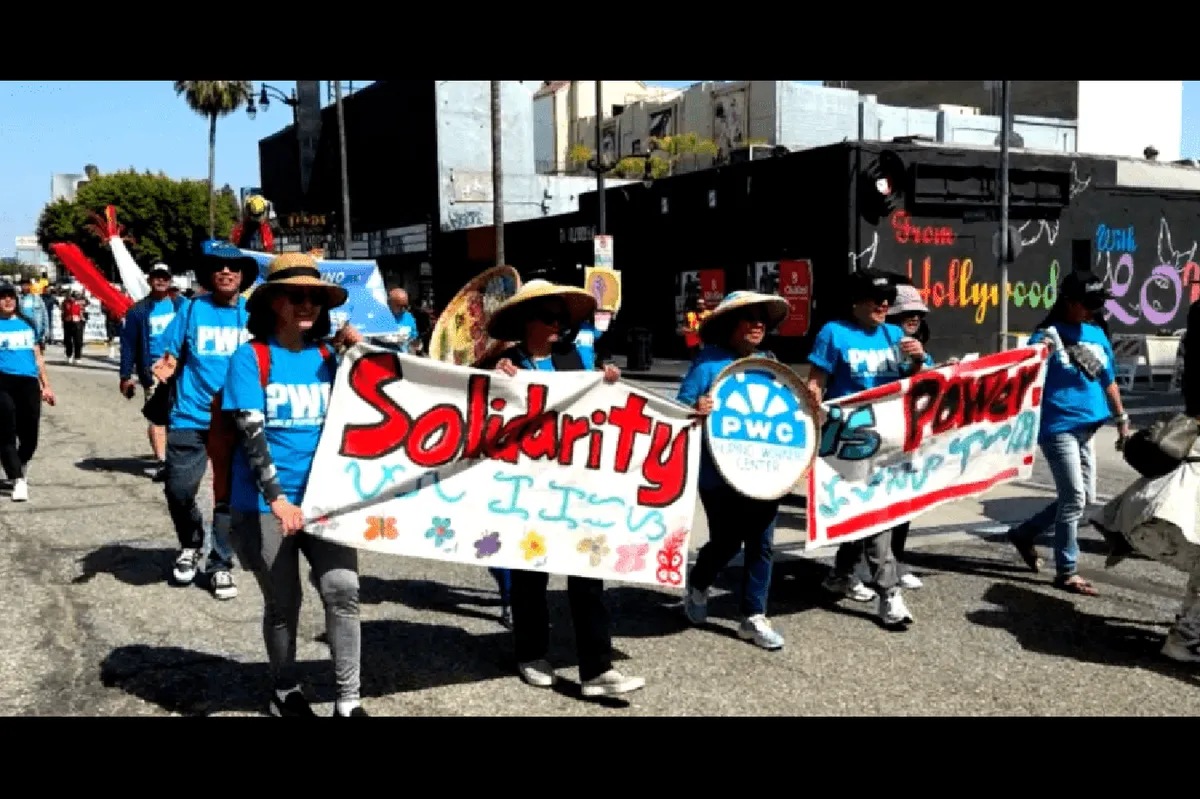 Fil-Ams join Int'l Workers Day demonstration in Los Angeles | ABS-CBN News