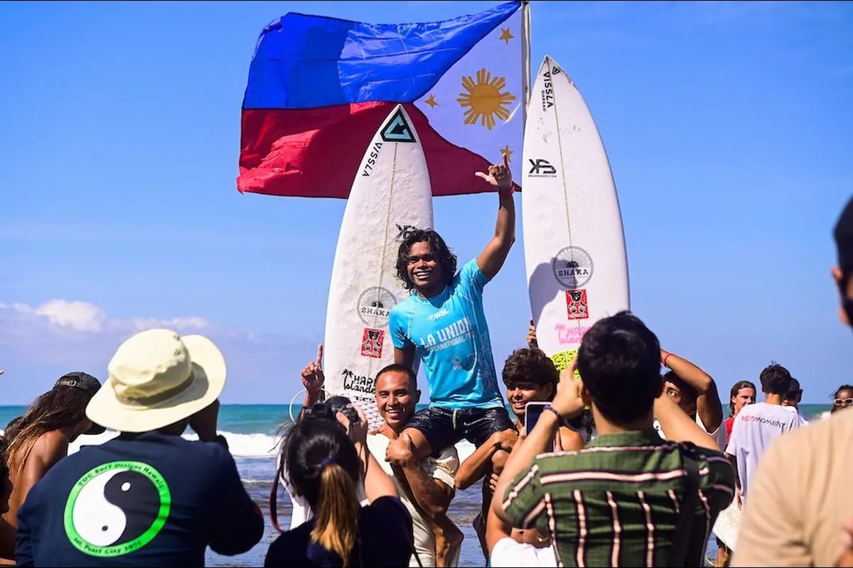 WSL: Pinoy surfer Marama Tokong rules men's shortboard | ABS-CBN Sports