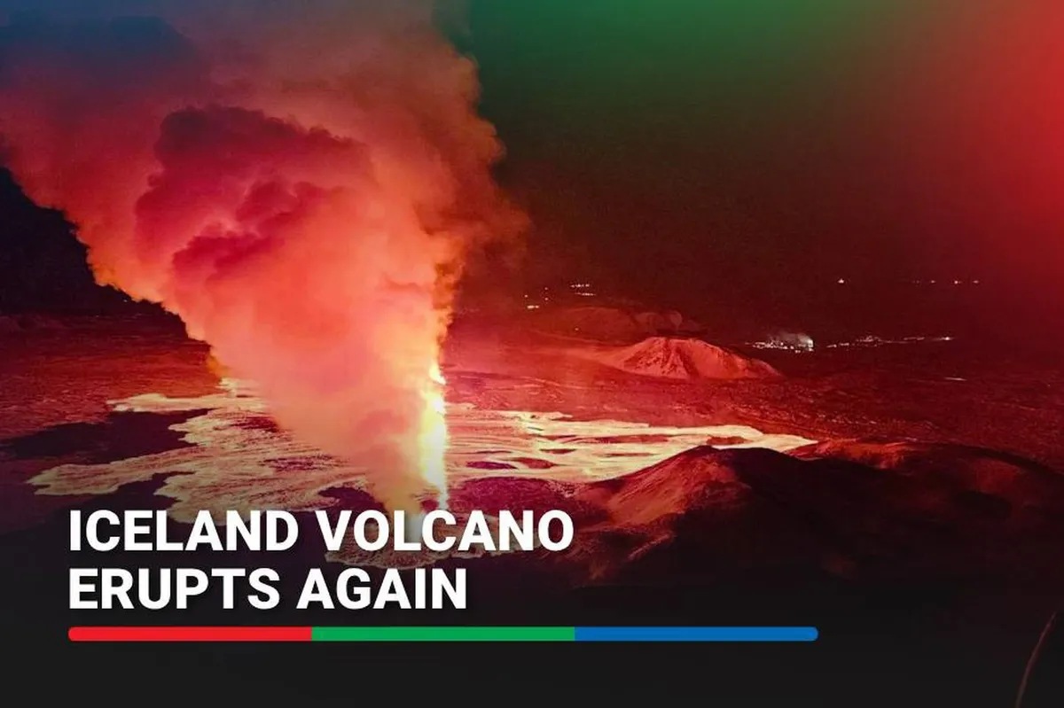Iceland volcano erupts again, molten rocks spew from fissures | ABS-CBN ...
