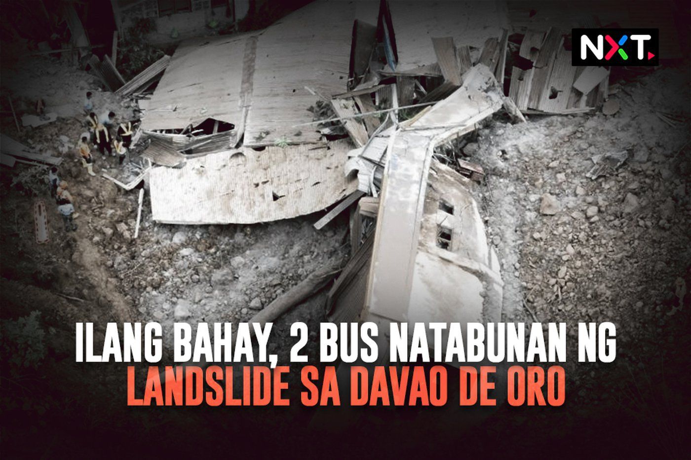 Ilang bahay, 2 bus natabunan ng landslide sa Davao de Oro | ABS-CBN News