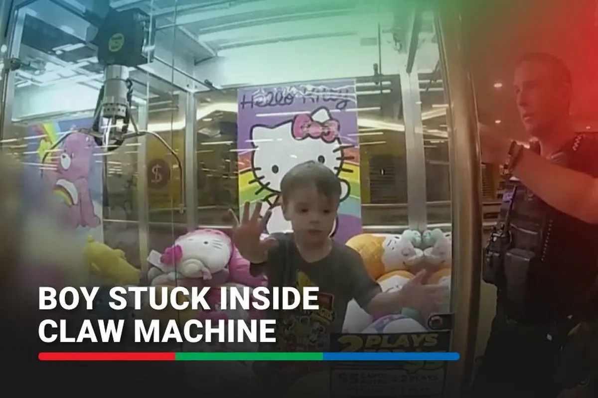 Australian police rescue boy stuck inside claw machine | ABS-CBN News