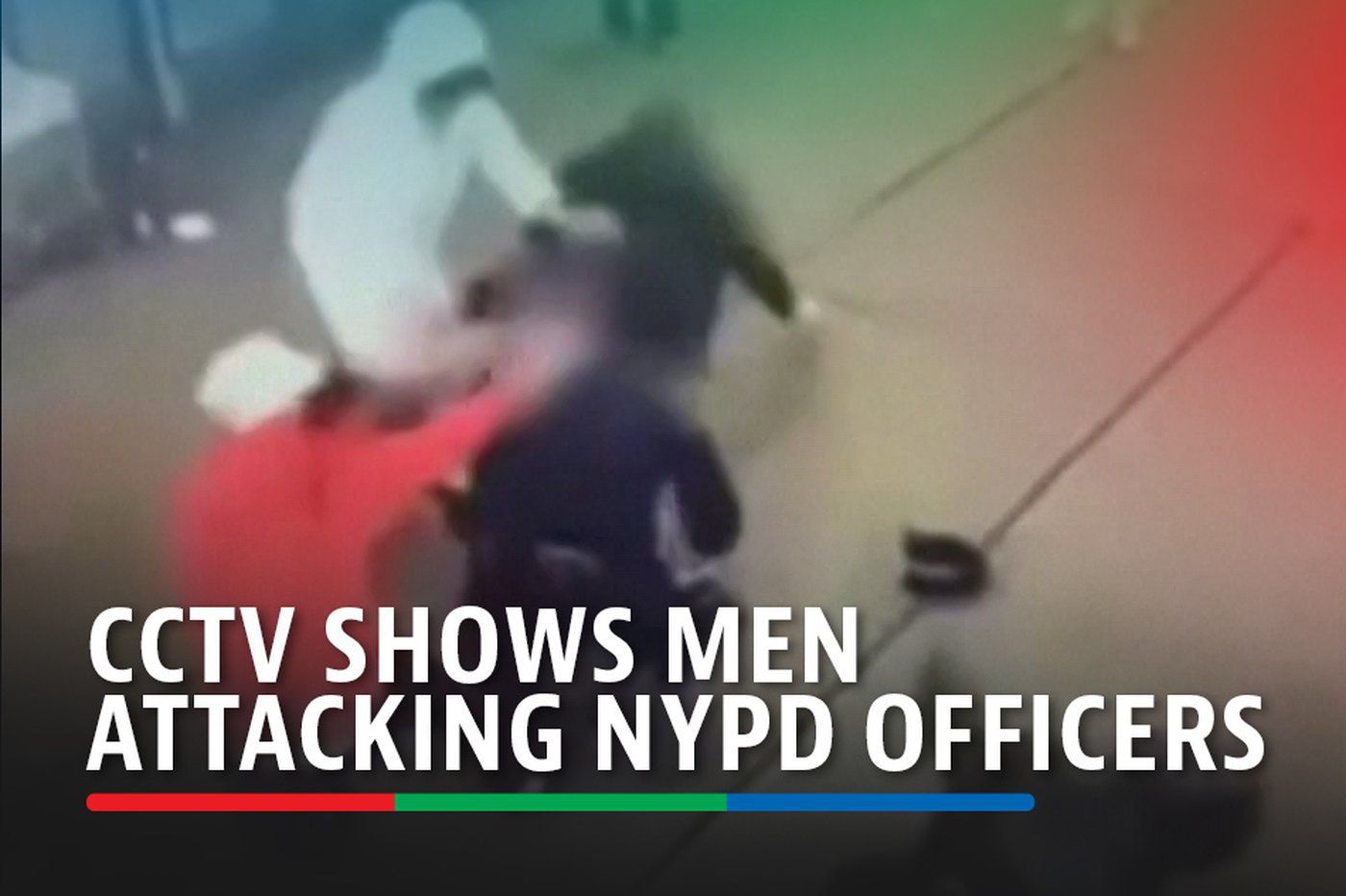 CCTV shows men attacking NYPD officers in Times Square | ABS-CBN