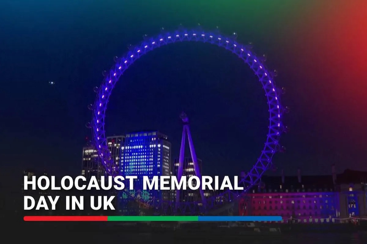 British landmarks light up in purple to mark Holocaust Memorial Day ...