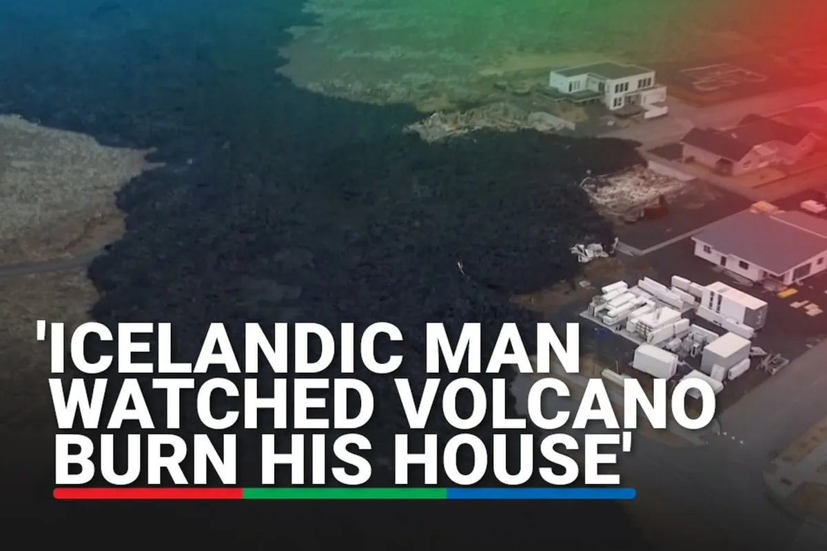Icelandic man says he watched volcano burn his house on live TV | ABS-CBN