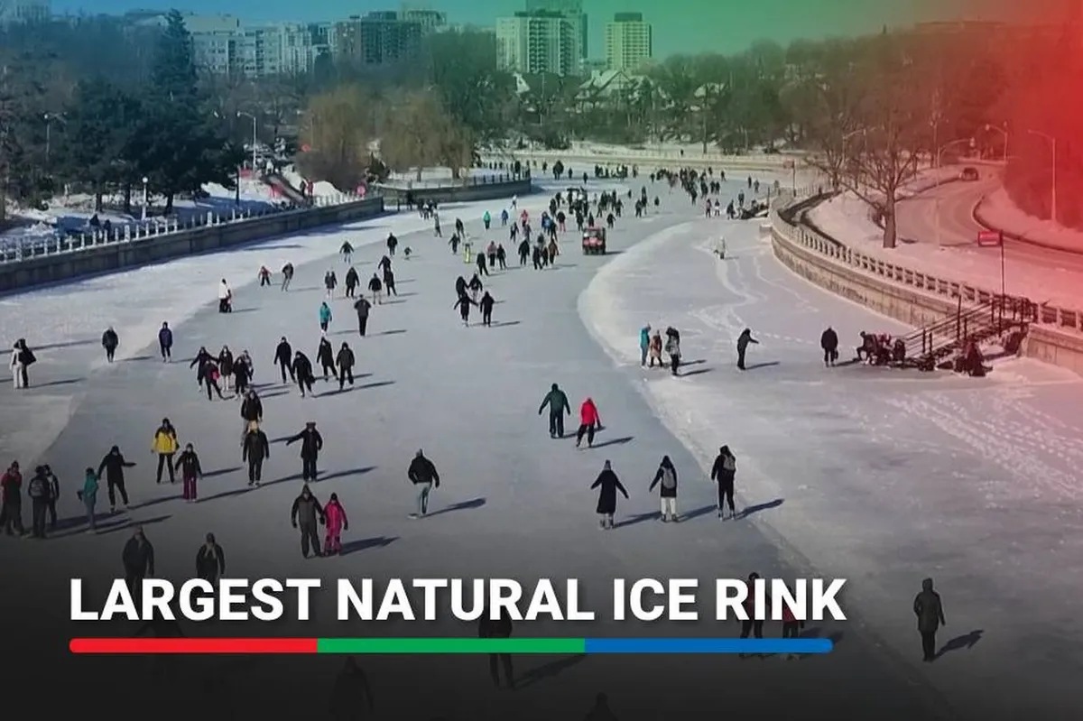 Skaters take to the ice as world's largest natural rink reopens in ...
