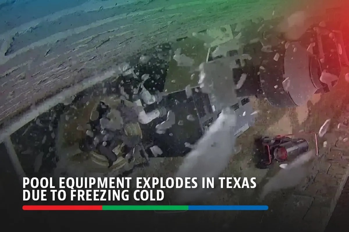 Pool equipment explodes in Texas due to freezing cold | ABS-CBN
