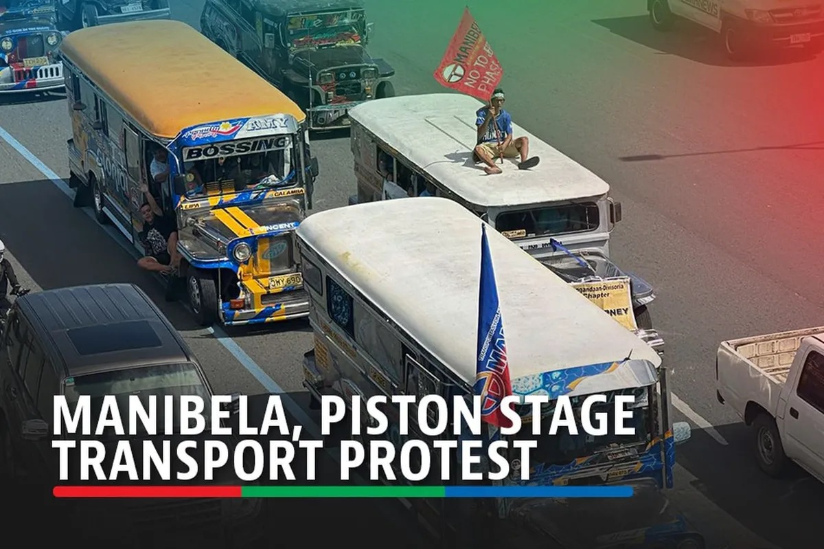 MANIBELA, PISTON members stage transport protest | ABS-CBN News
