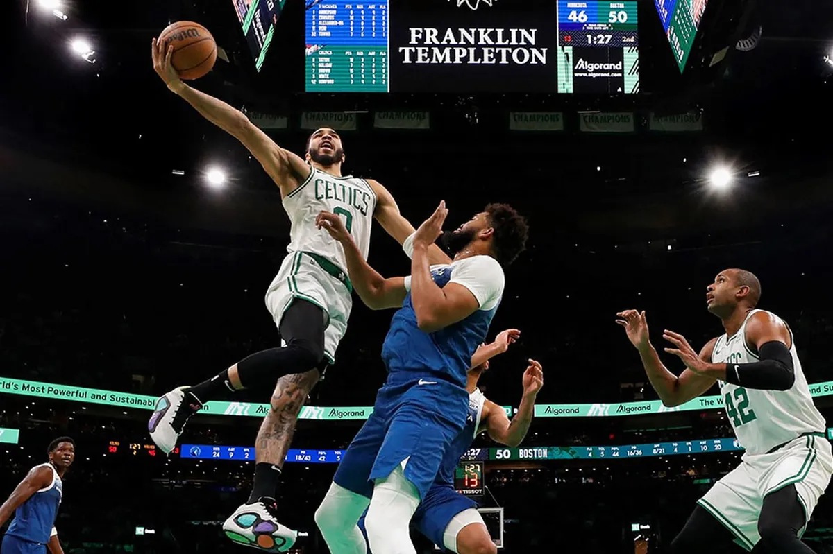 NBA: Jayson Tatum, Celtics tame Wolves in OT | ABS-CBN Sports