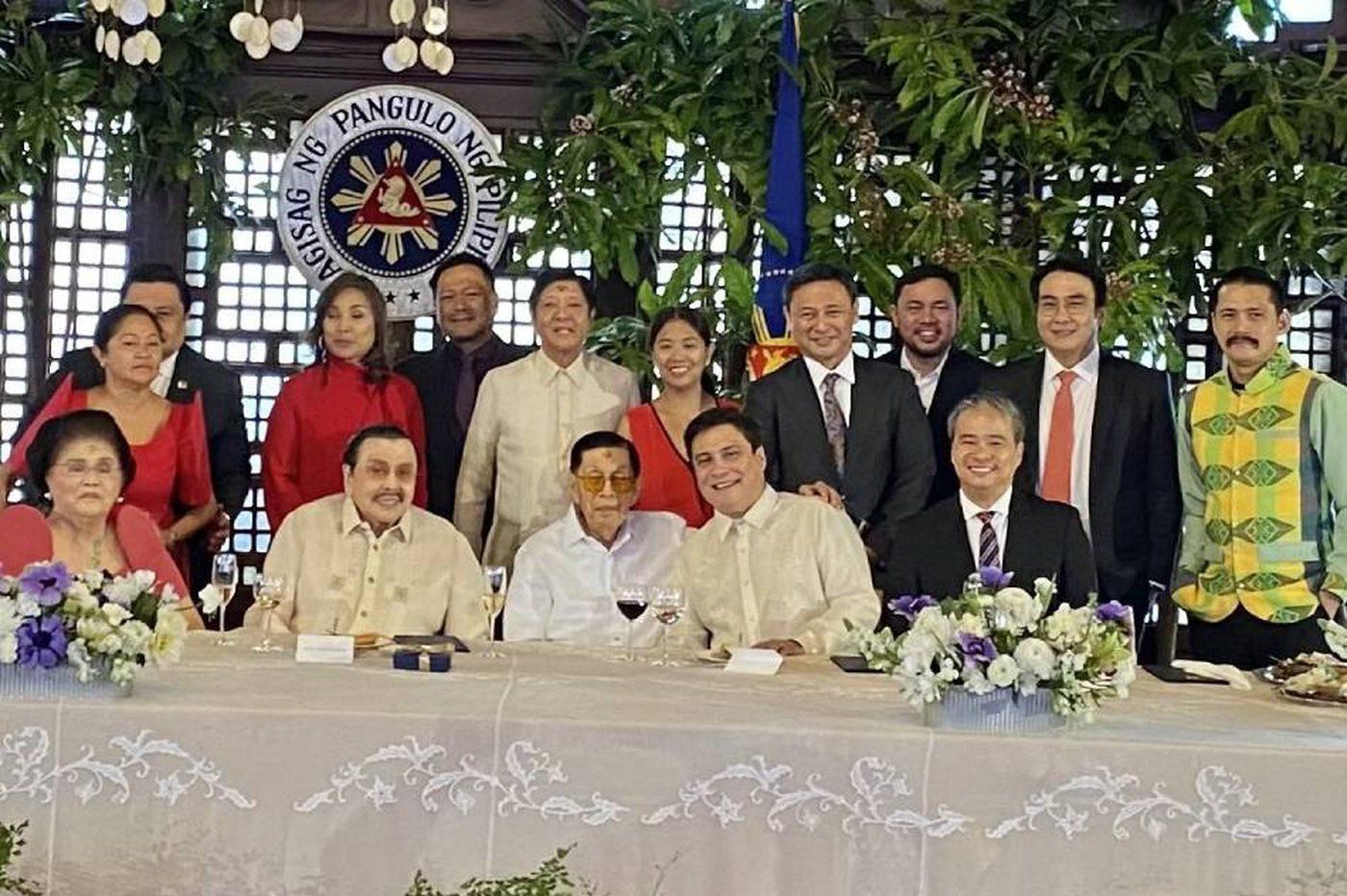 Marcos hosts Juan Ponce Enrile’s 100th birthday party in Malacañang ...