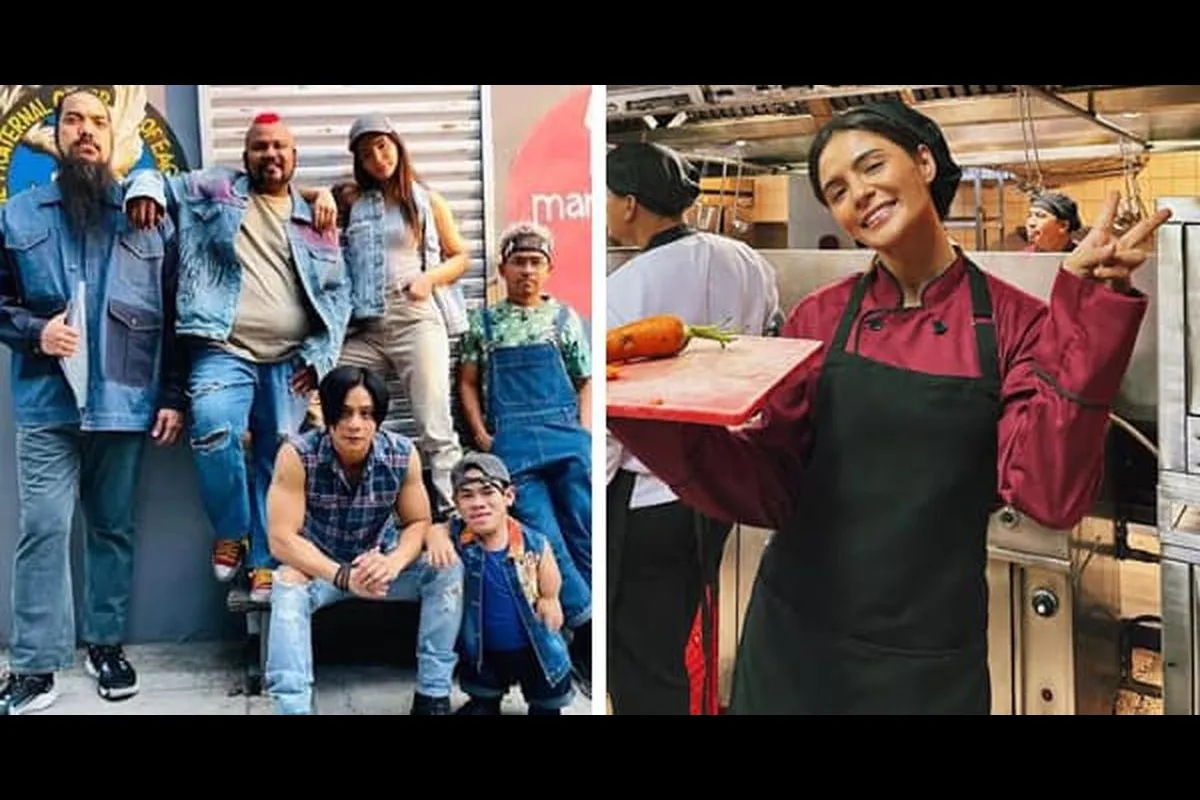 The princess and her knights! Behind-the-scenes photos of Mokang with ...