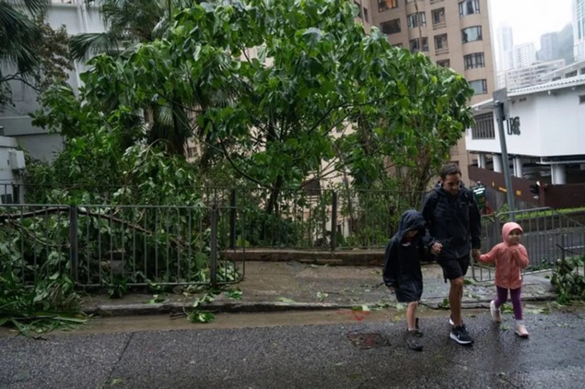 Typhoon Saola weakens to a severe storm as it tracks along southern ...