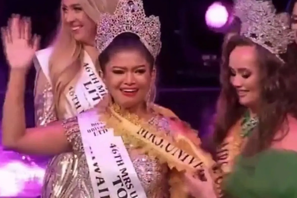 Hawaii-based Pinay Meranie Gadiana Rahman wins Mrs. Universe 2023 | ABS ...
