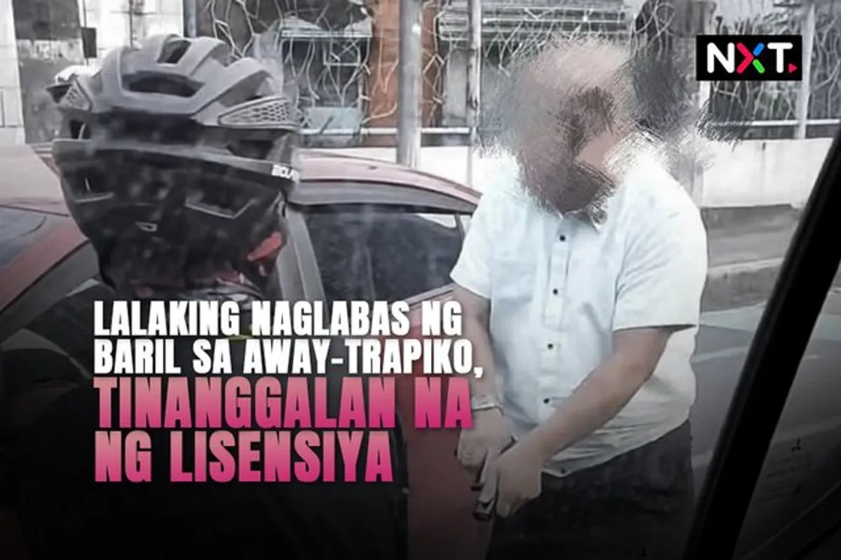 Lalaking naglabas ng baril sa away-trapiko, tinanggalan na ng lisensiya ...