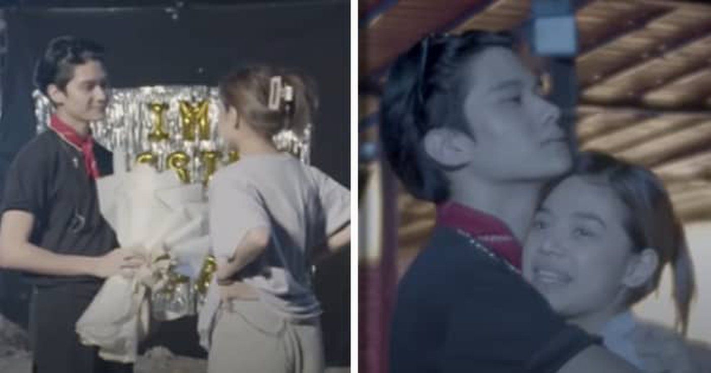 Harvey Bautista ‘promposes’ to Bianca De Vera on their movie set | ABS-CBN Entertainment