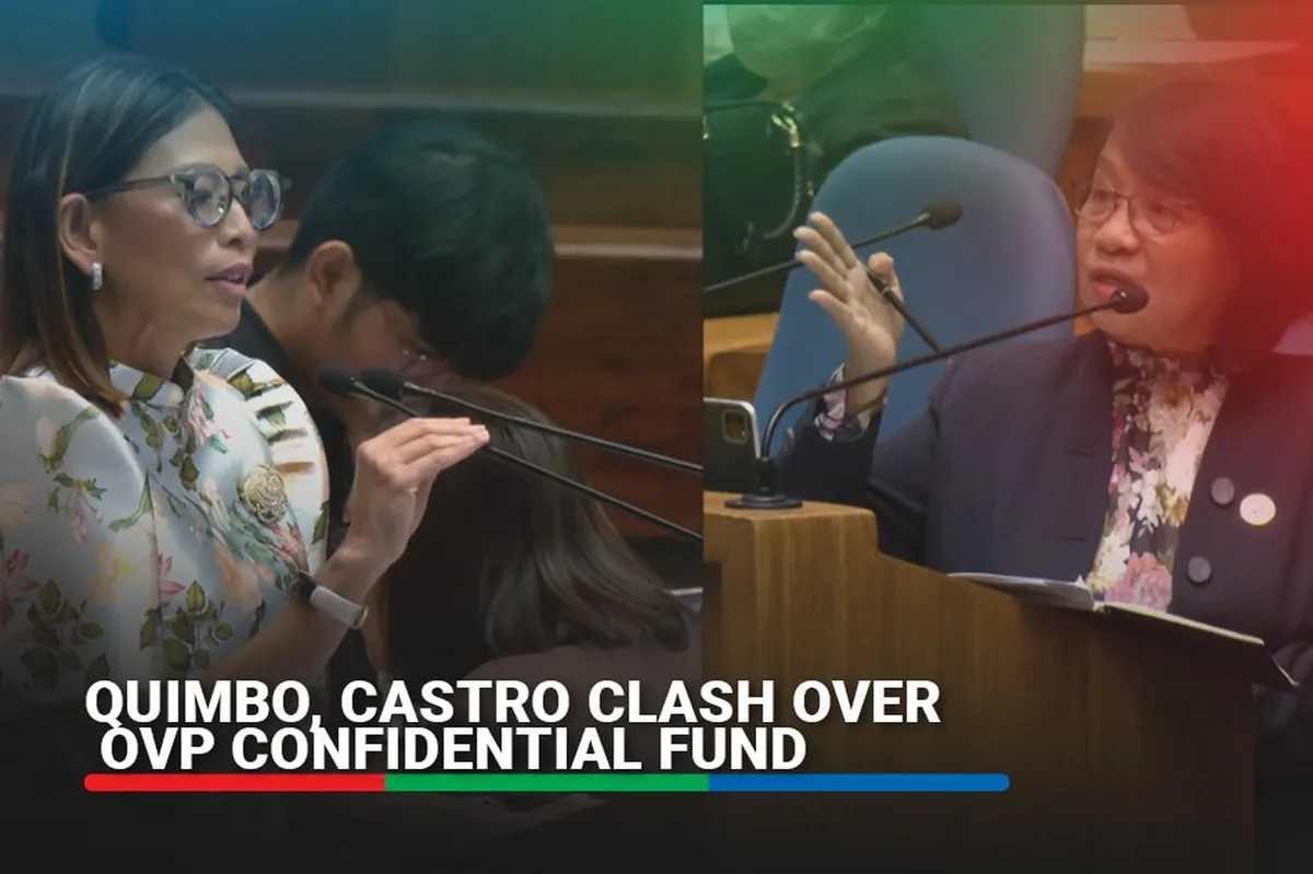 'Di ko kailangan ng paliwanag': Quimbo, Castro clash over OVP confidential fund | ABS-CBN News