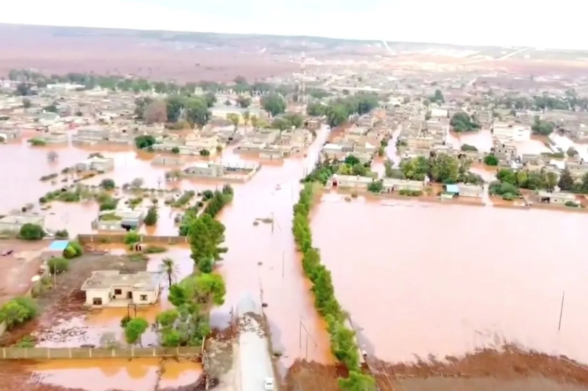 Drone video shows the extent of the floods in Libya | ABS-CBN