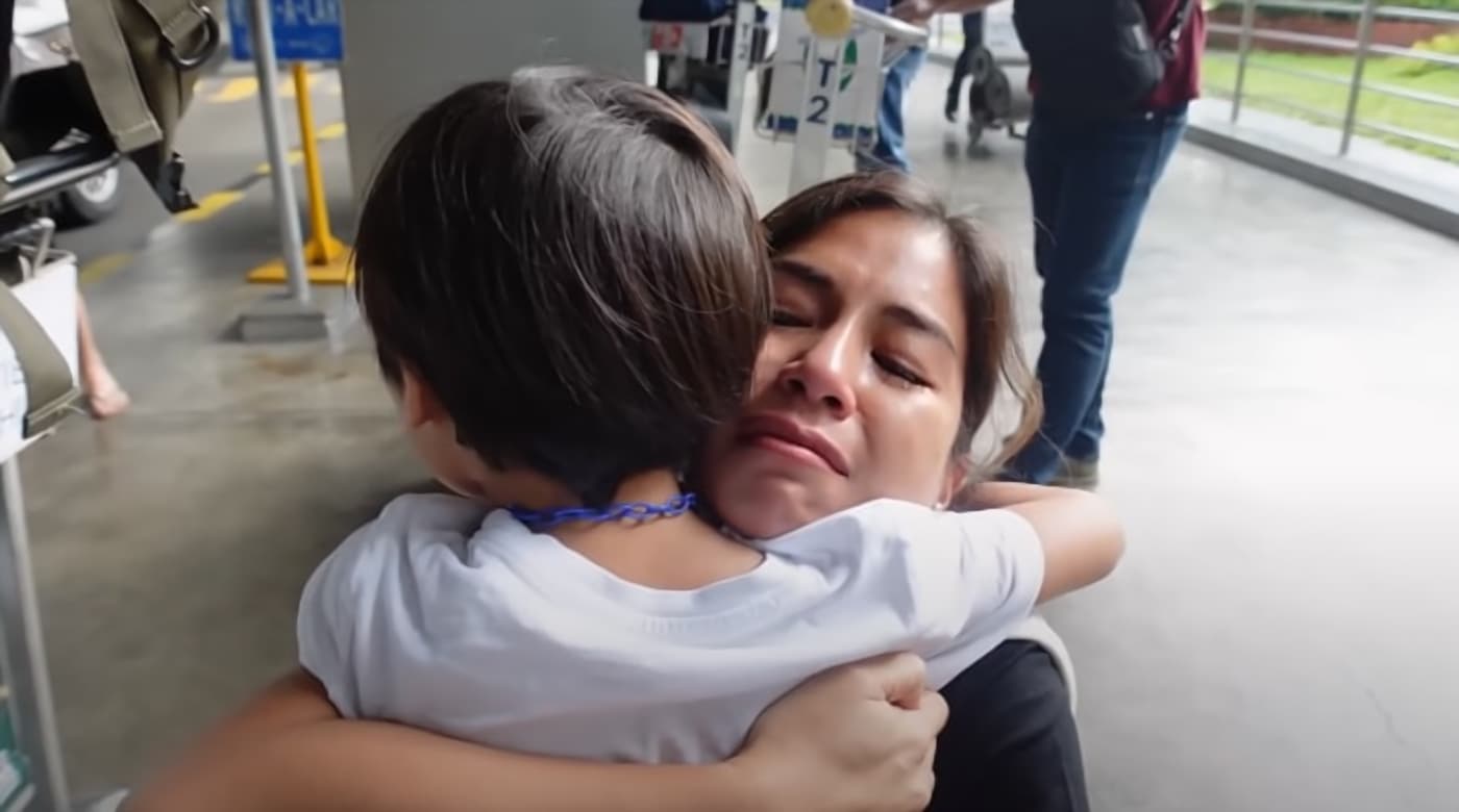 Kaye Abad turns emotional as she bids goodbye to son before departure ...
