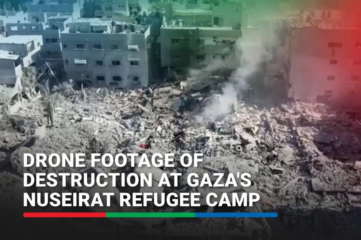 Drone footage shows destruction at Gaza's Nuseirat refugee camp | ABS-CBN