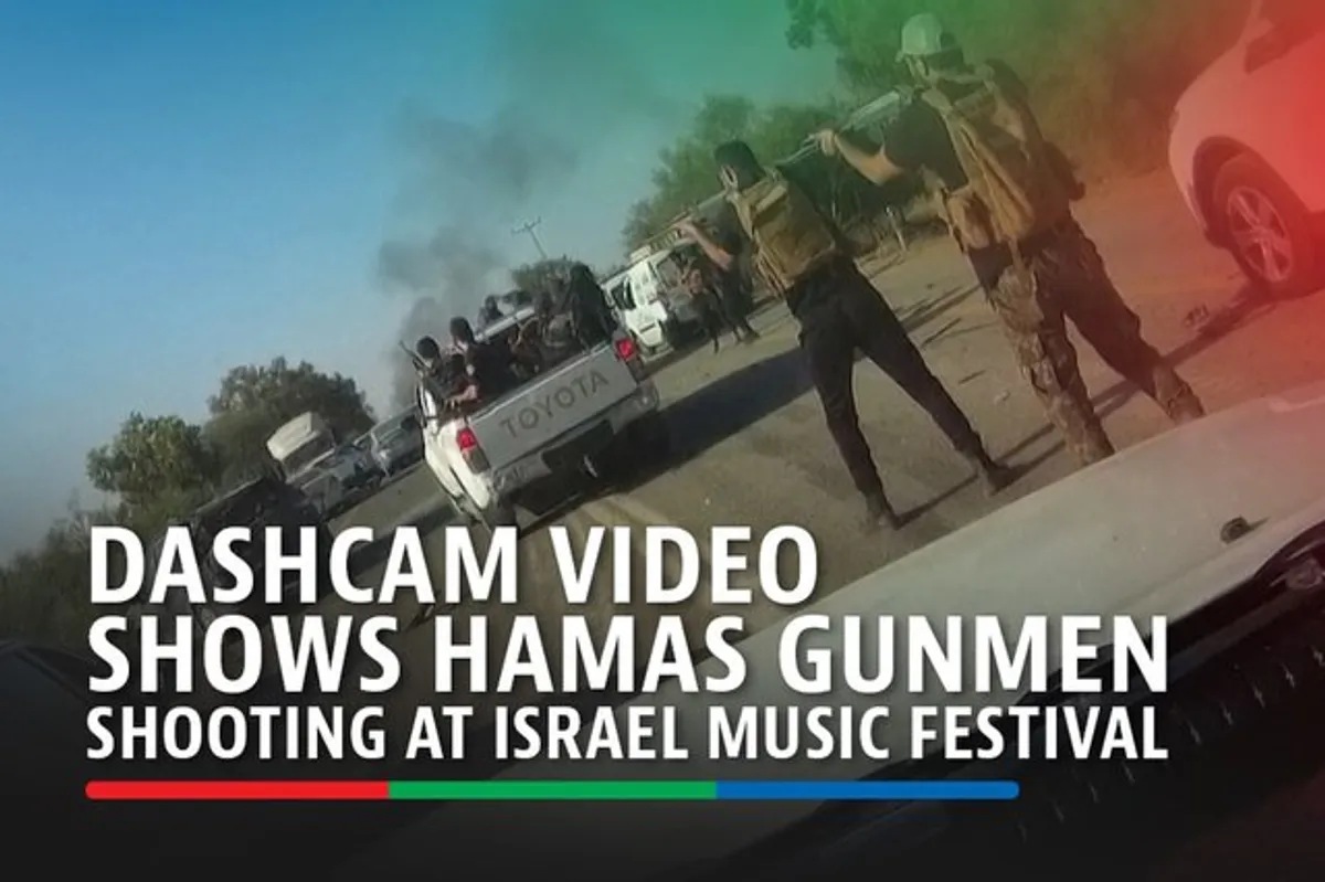 Dashcam video shows Hamas gunmen shooting at Israel music festival ...