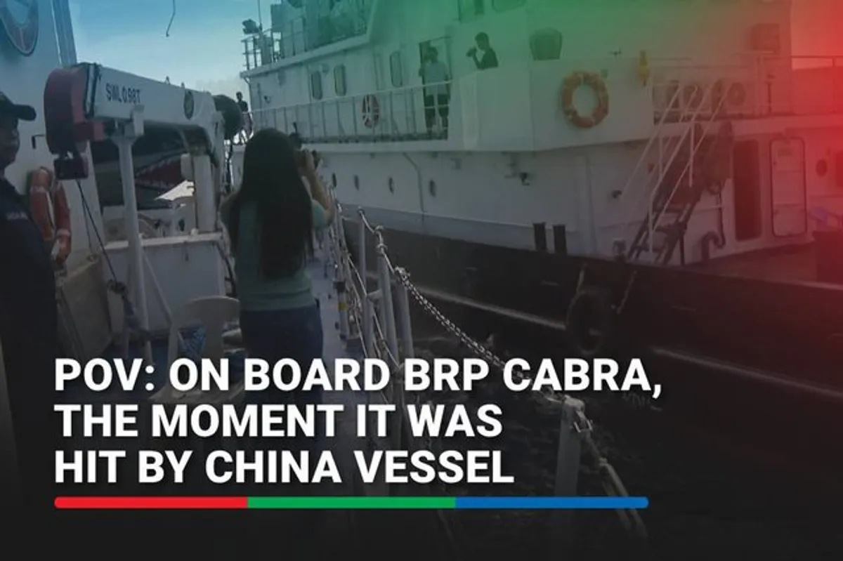 POV: On board BRP Cabra, the moment it was hit by China vessel | ABS ...