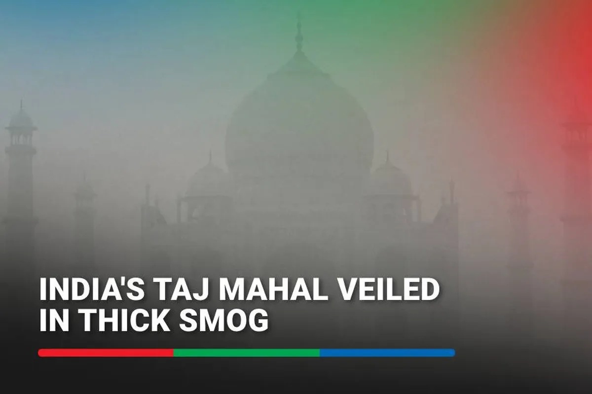 India's iconic Taj Mahal veiled in thick smog | ABS-CBN
