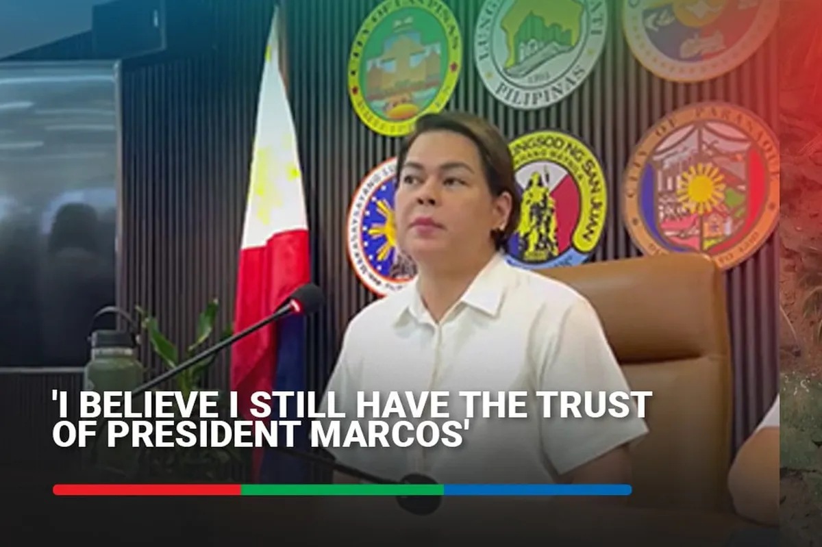 VP Sara: 'I believe I still have the trust of President Marcos' | ABS-CBN News