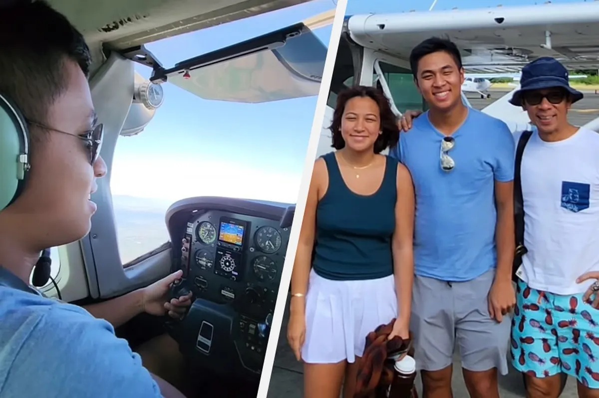 WATCH: With son as pilot, 'fulfilled' Kuya Kim flies to La Union | ABS ...