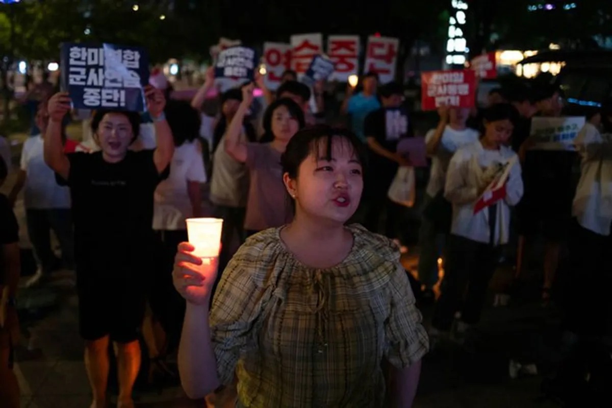 South Koreans protest Ulchi Freedom Shield | ABS-CBN