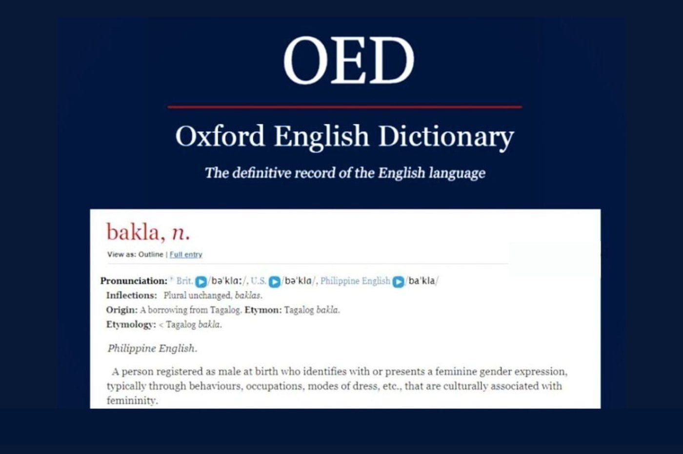 Oxford English Dictionary’s Word of the Day: Bakla | ABS-CBN Lifestyle
