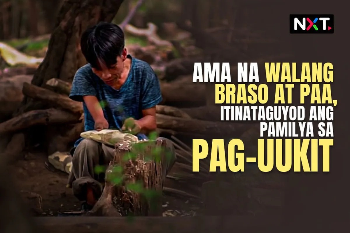 Ama na walang braso at paa, itinataguyod ang pamilya sa pag-uukit | ABS ...