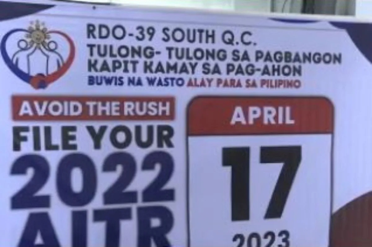 Deadline sa paghahain ng income tax return, sa Abril 17 na: BIR | ABS ... Deadline sa paghahain ng income tax return, sa Abril 17 na: BIR | ABS ...