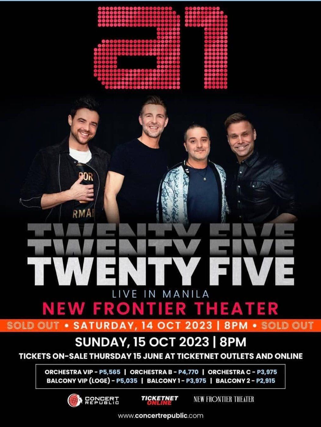 A1 Commemorates TWENTY FIVE Years in Music with Tour | ABS-CBN ...