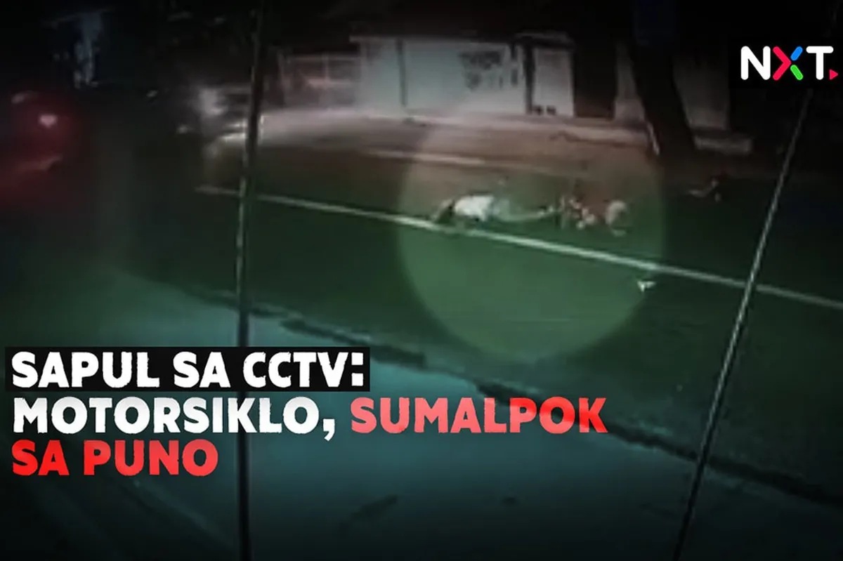 Sapul sa CCTV: Motorsiklo, sumalpok sa puno | ABS-CBN News