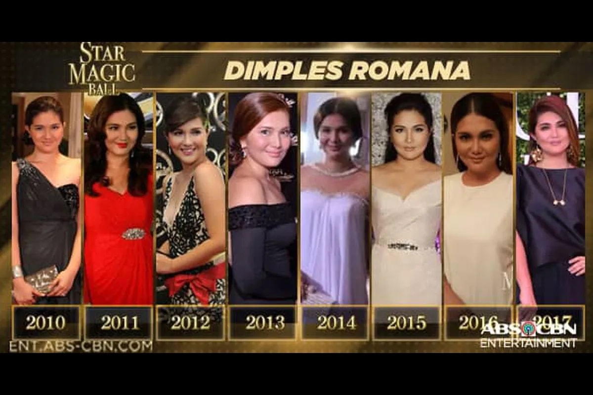 THROWBACK: All the times Dimples Romana displayed class and perfection on Star Magic Ball | ABS ...