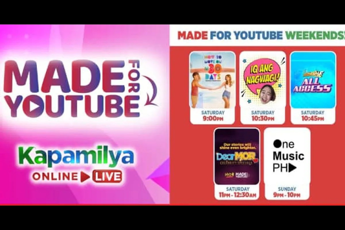 Made for YouTube shows, nasa Kapamilya Online Live na | ABS-CBN ...