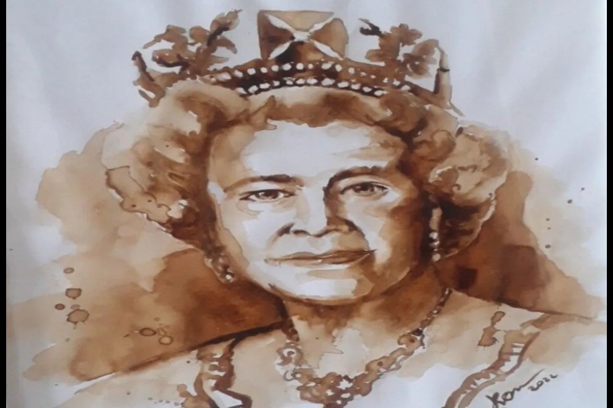 Pinoy artist, iginuhit ang portrait ni Queen Elizabeth II gamit ang ...