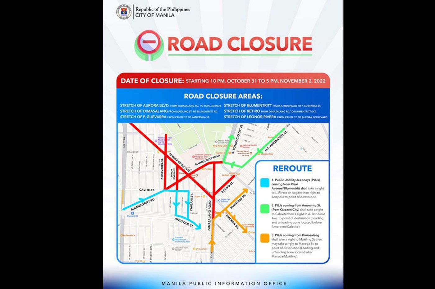 ALAMIN: Mga isasarang kalsada sa Maynila sa Undas 2022 | ABS-CBN News