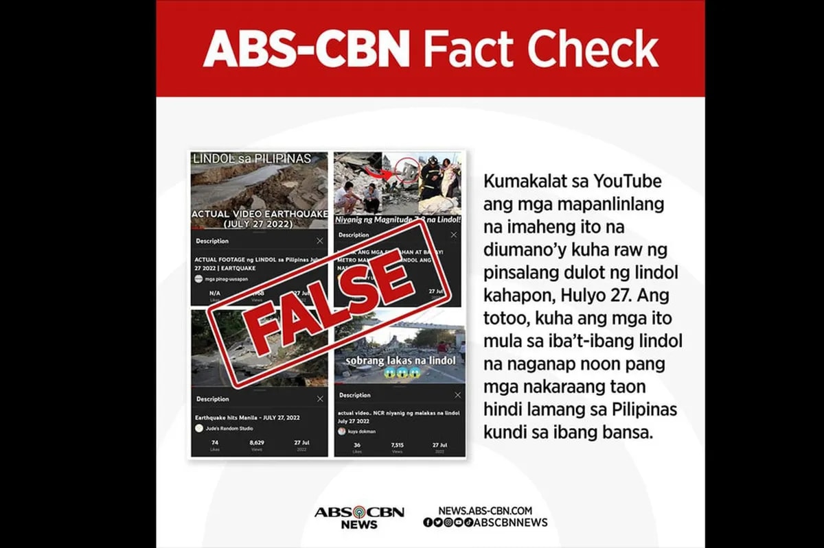 FACT CHECK: ‘Di ito mga larawan ng pinsala ng lindol sa Luzon noong ... FACT CHECK: ‘Di ito mga larawan ng pinsala ng lindol sa Luzon noong ...
