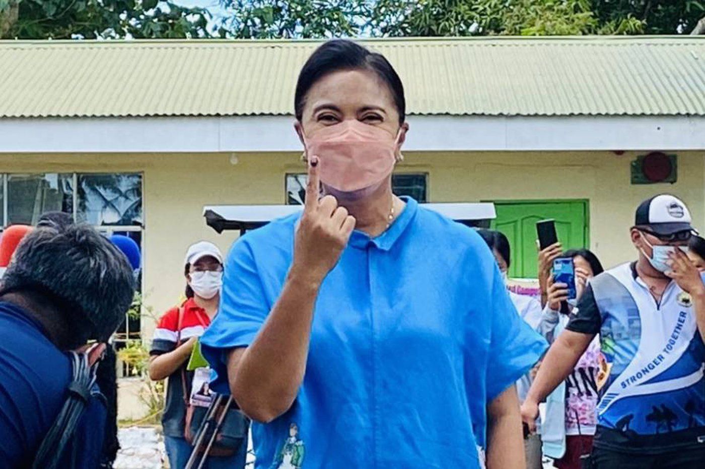 Robredo says at peace as she casts vote after 2-hour wait | ABS-CBN News