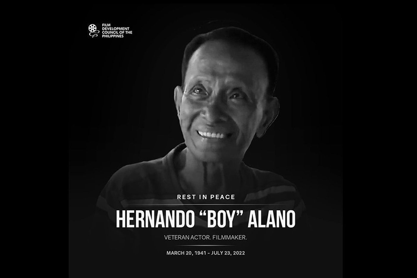 FDCP mourns loss of screen veteran Hernando 'Boy' Alano | ABS-CBN ...
