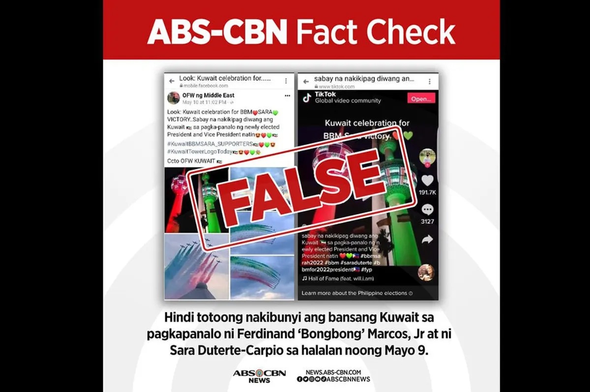 FACT CHECK: Larawan ng selebrasyon sa Kuwait hindi konektado sa UniTeam ...