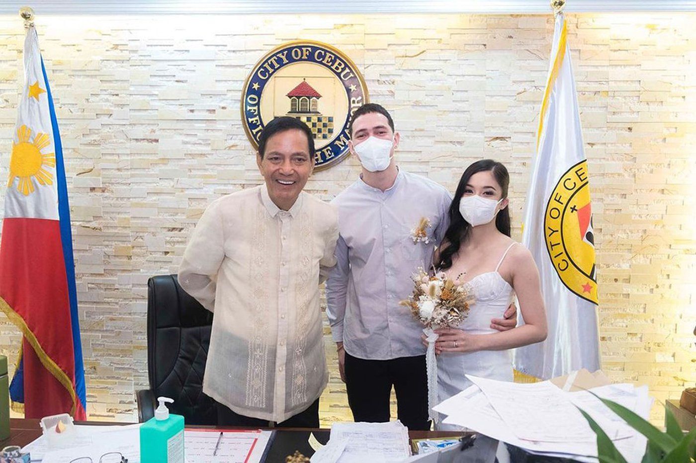 LOOK: Robert Bolick, Cassandra Yu tie the knot in civil wedding | ABS ...