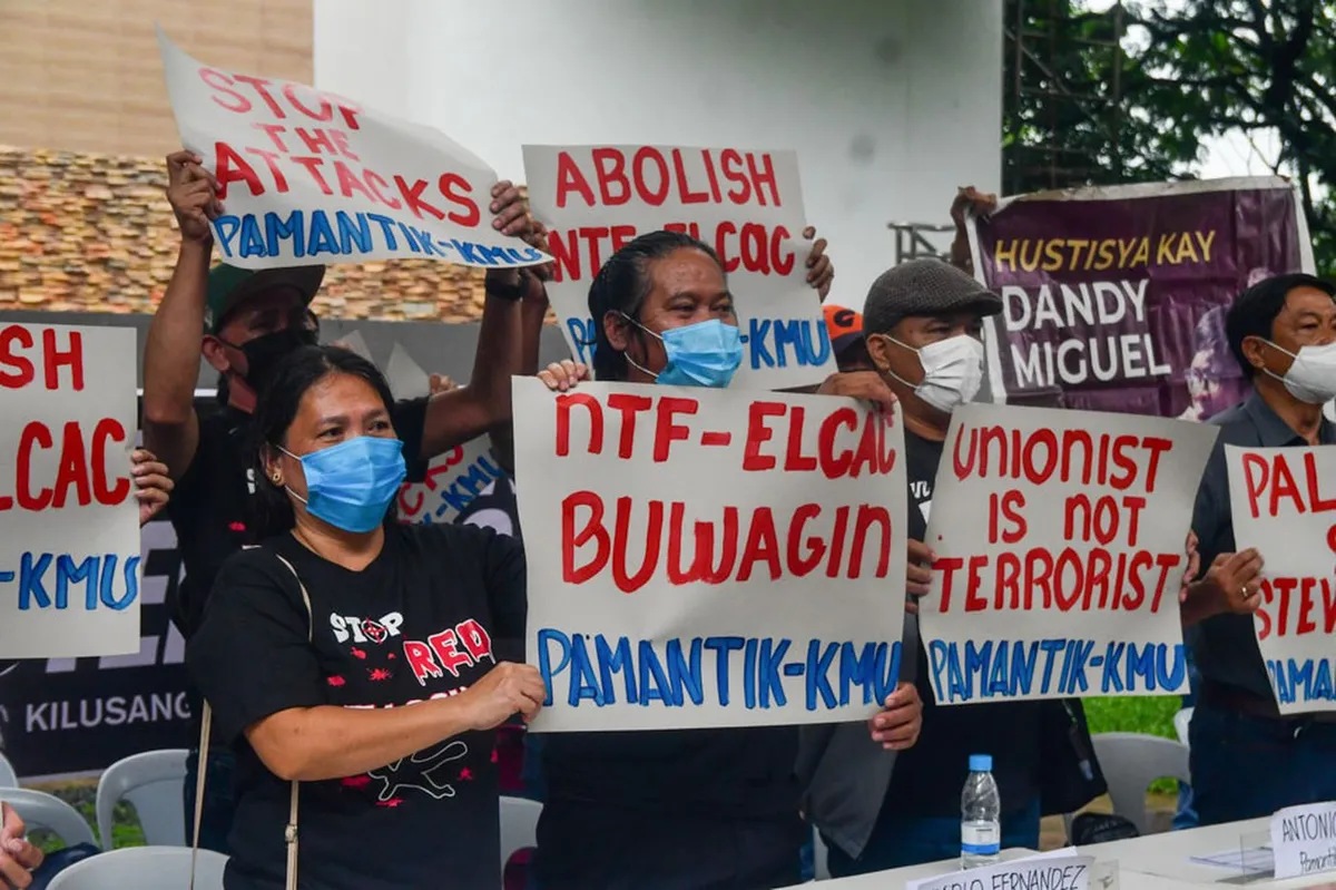 Union leaders file complaints vs NTF-ELCAC over red-tagging | ABS-CBN News