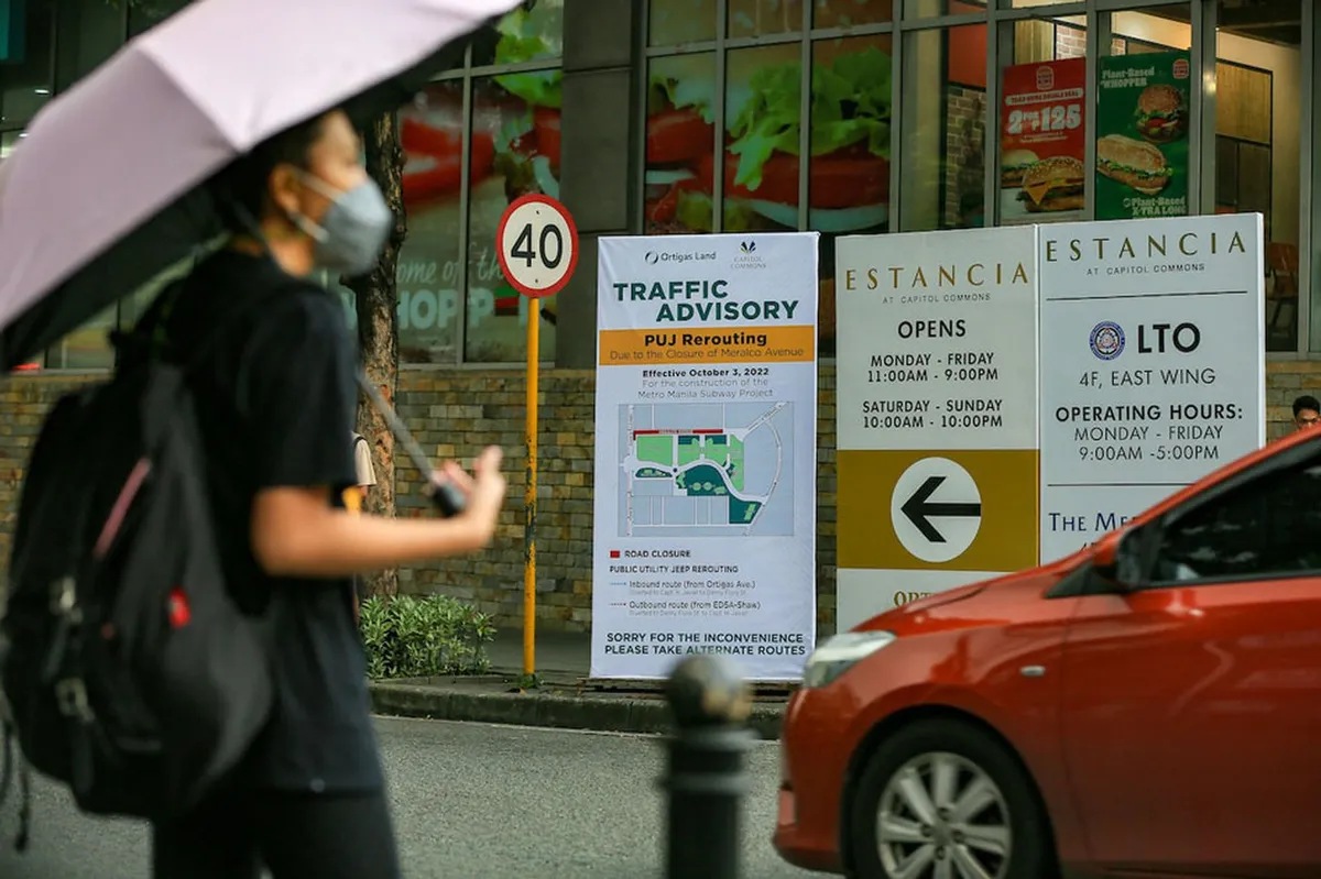 MMDA monitoring EDSA traffic as work begins on Metro Manila subway ...