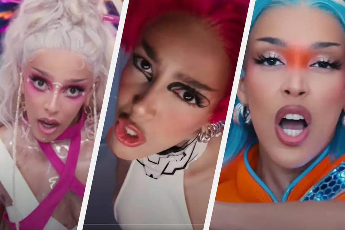 Doja Cat sports different hairdos in 'Get Into It (Yuh)' music video ...