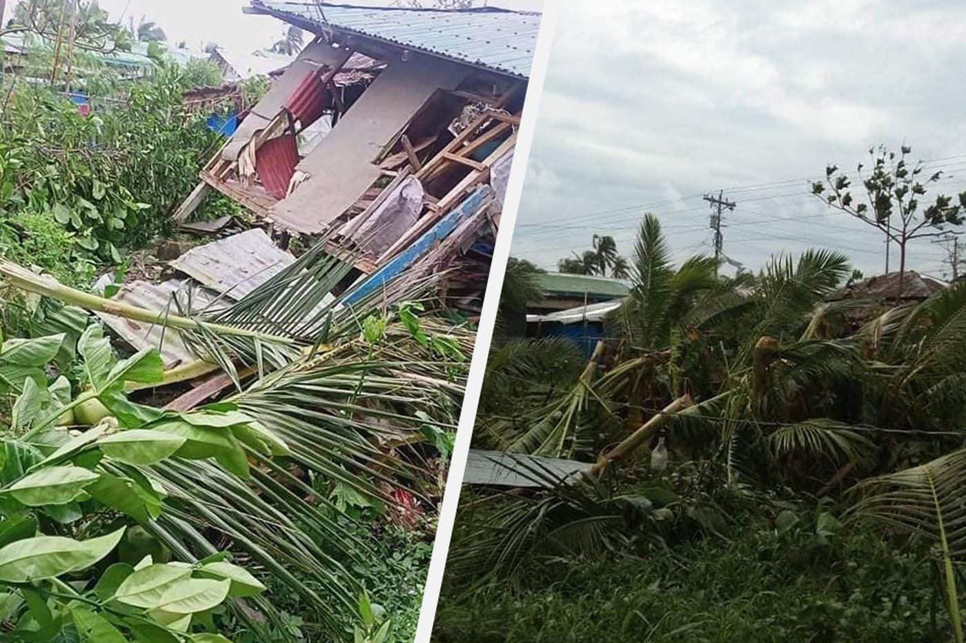 TINGNAN: Ilang bahay sa E. Samar nasira sa pananalasa ng bagyong ...