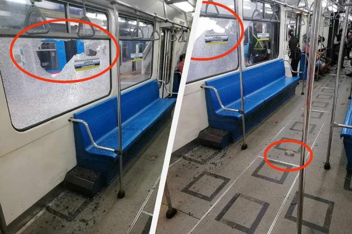 Passenger injured after rock smashes through MRT train window | ABS-CBN ...