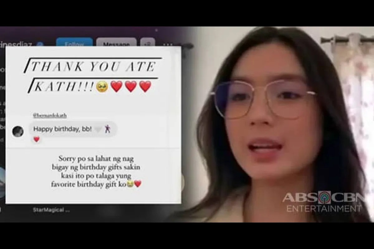TV Patrol: Francine Diaz, kinilig sa mensahe ni Kathryn Bernardo sa ...