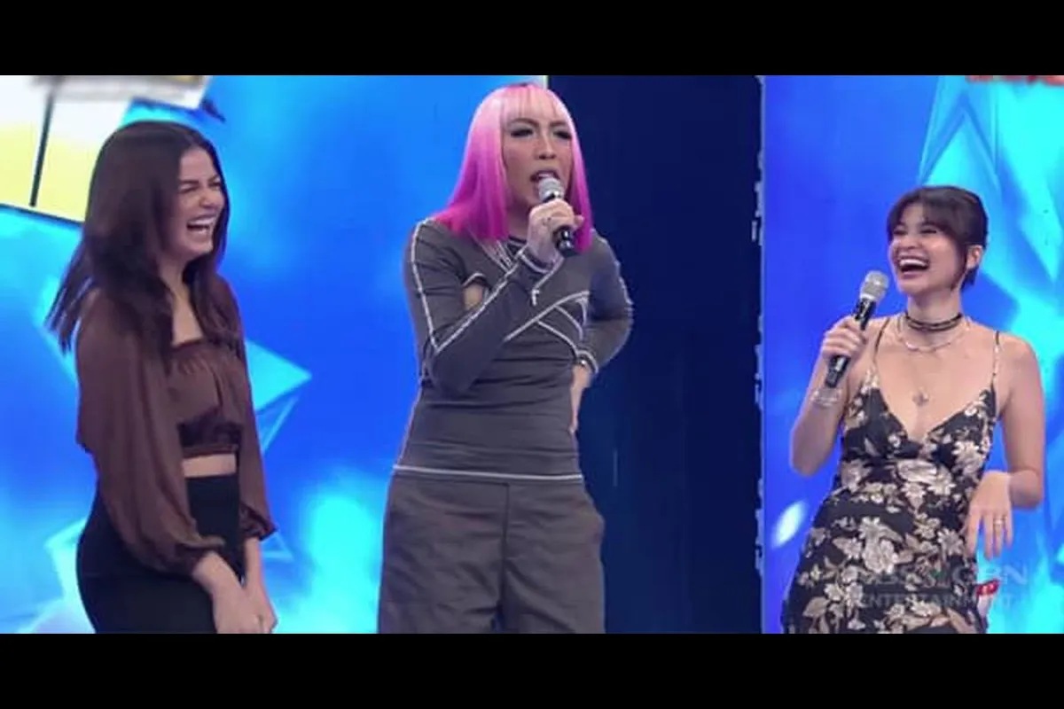 Vice Ganda, nanggigil nang mapagitnaan nina Anne at Janine Gutierrez ...