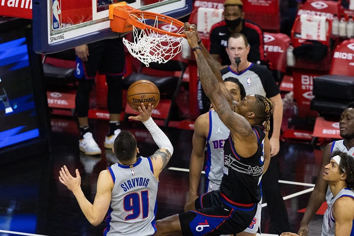NBA: 76ers lead wire to wire against Pistons | ABS-CBN Sports